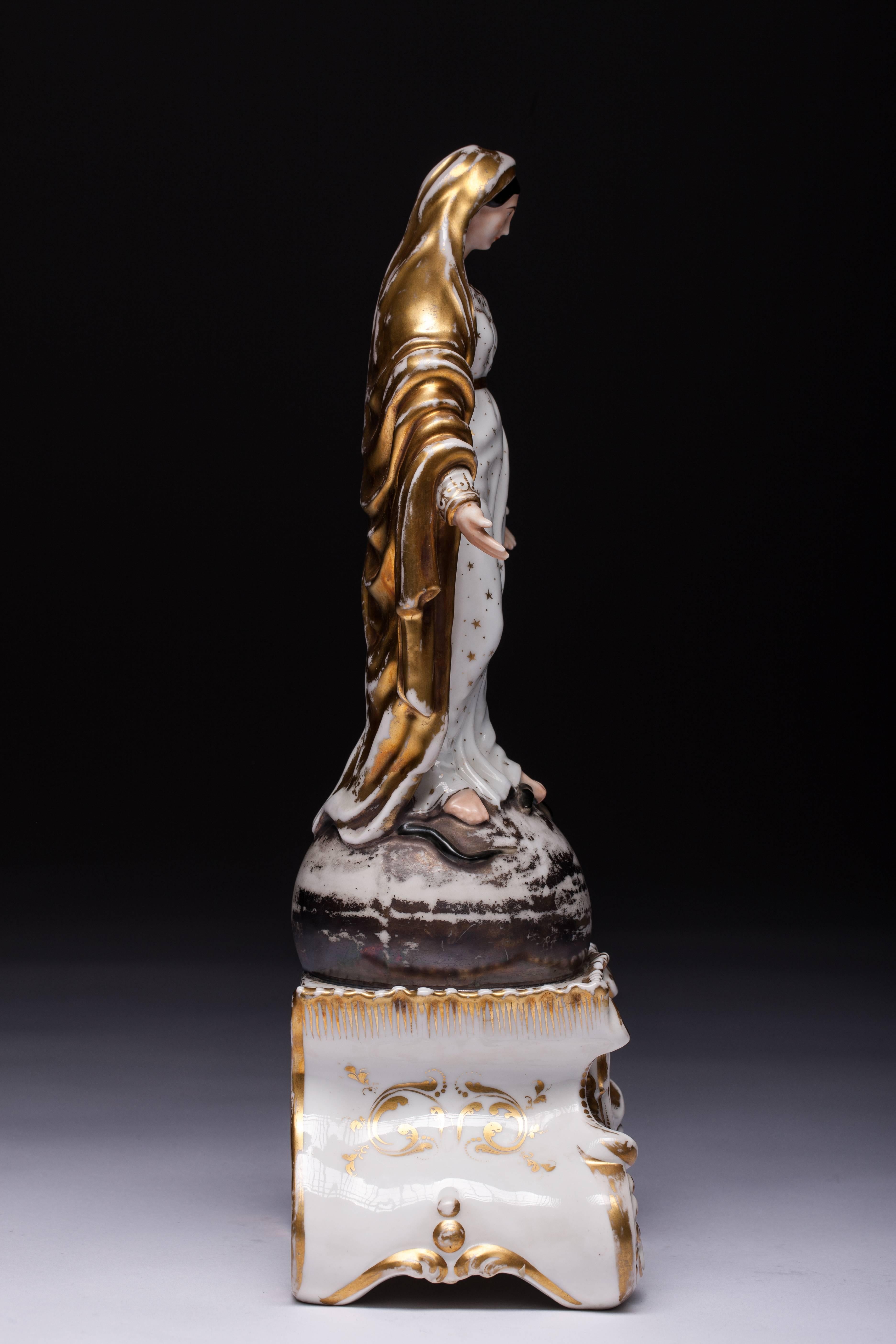 Antique Madonna Old Paris Porcelain Statue at 1stDibs | antique madonna ...