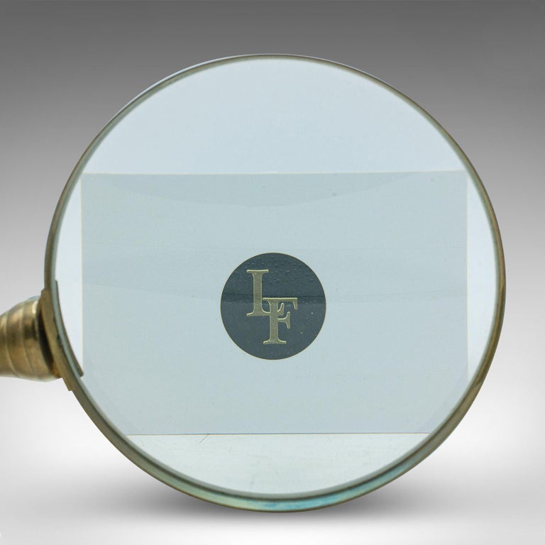 Antique Magnifying Glass, English, Brass, Optical Reading Aid ...