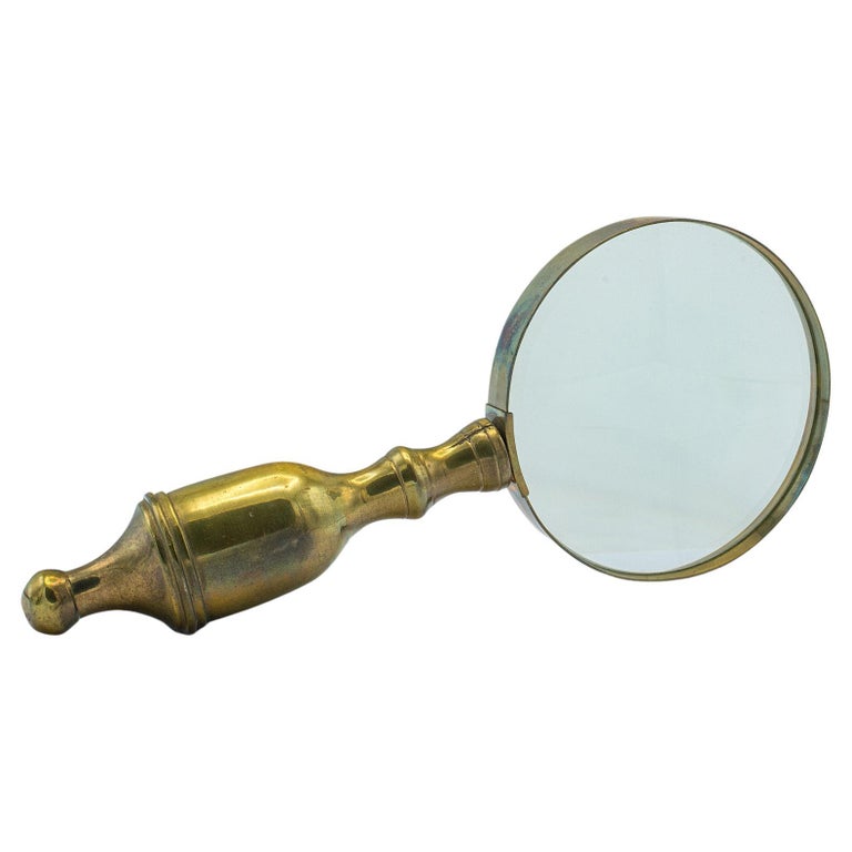 Antique Magnifying Glass, English, Brass, Optical Reading Aid ...
