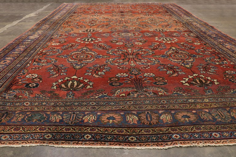 Antique Mahal Persian Palace Size Rug with Manor House Tudor Style For ...