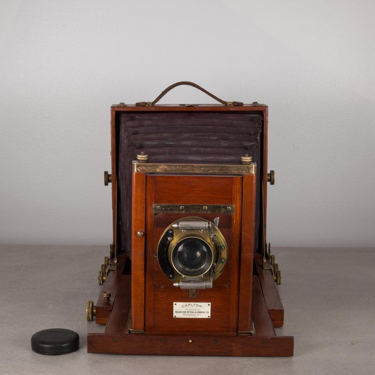 Antique Mahogany and Large Brass Folding Camera, circa 1890s For Sale ...