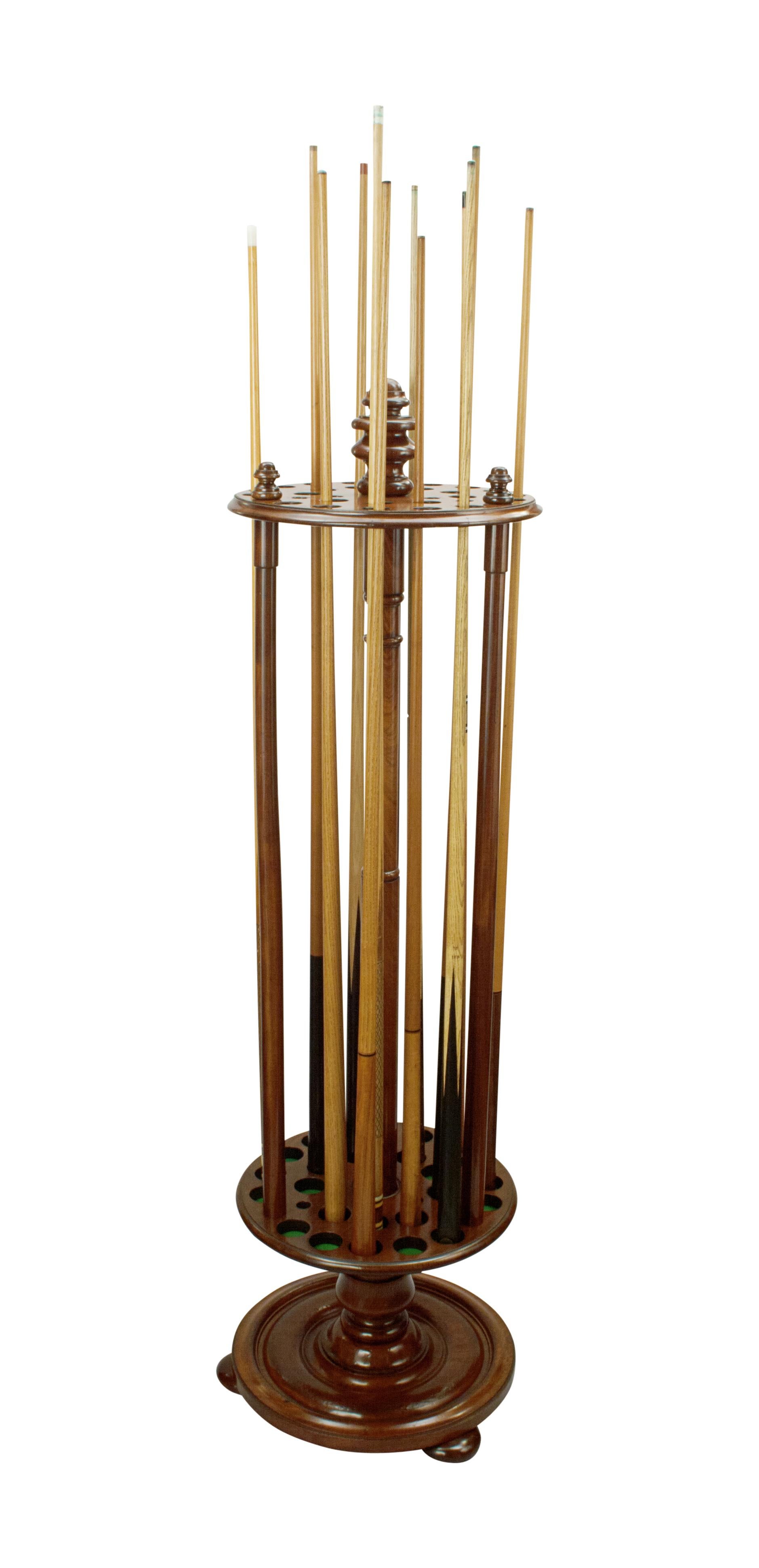 Antique Mahogany Billiard, Snooker Cue Stand, Pool Cue Stand at 1stDibs ...