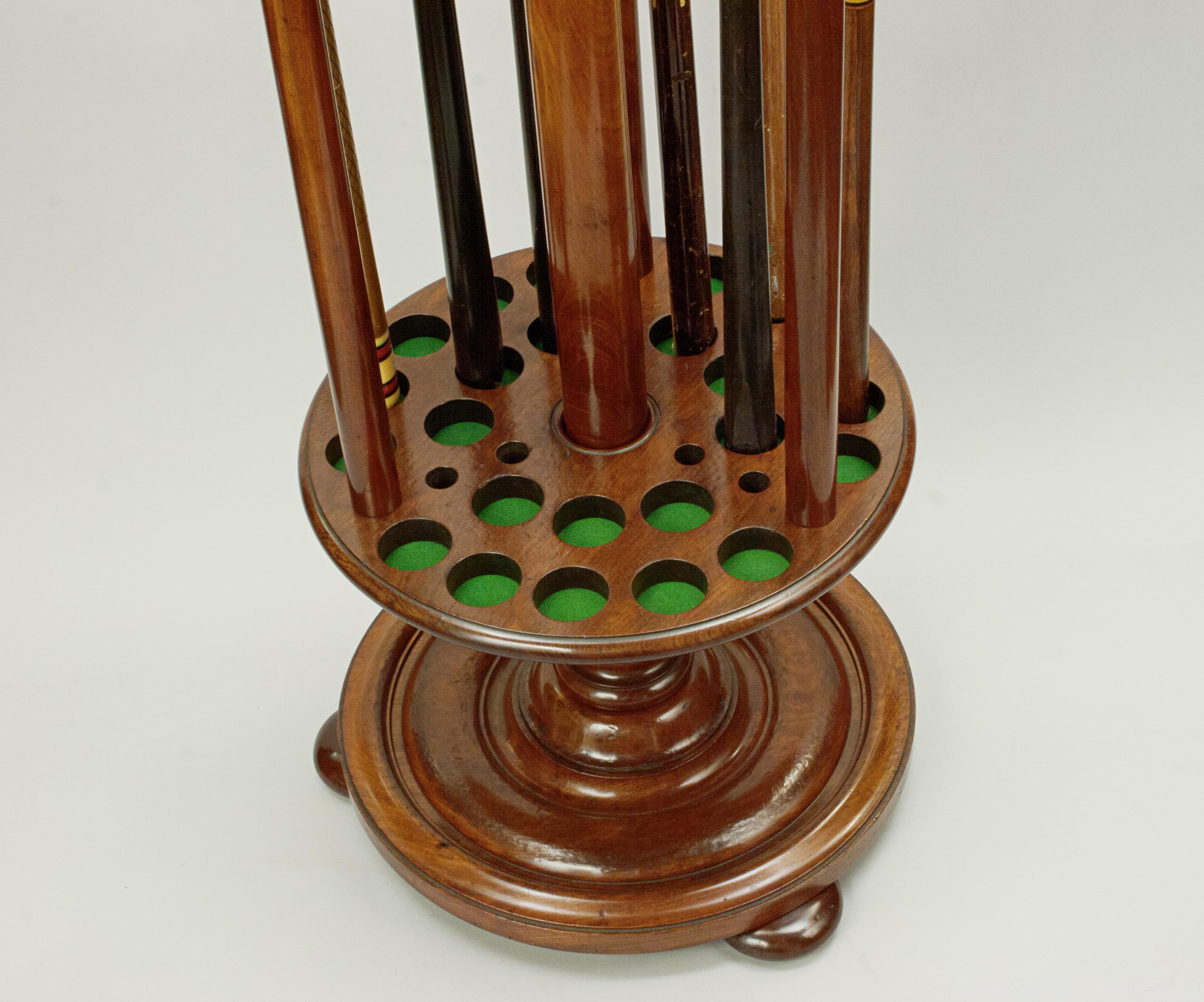 Antique Mahogany Billiard, Snooker Cue Stand, Pool Cue Stand at 1stDibs ...
