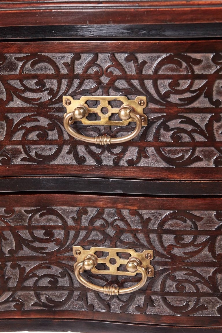 Antique Mahogany Blind Fret Display Cabinet at 1stDibs