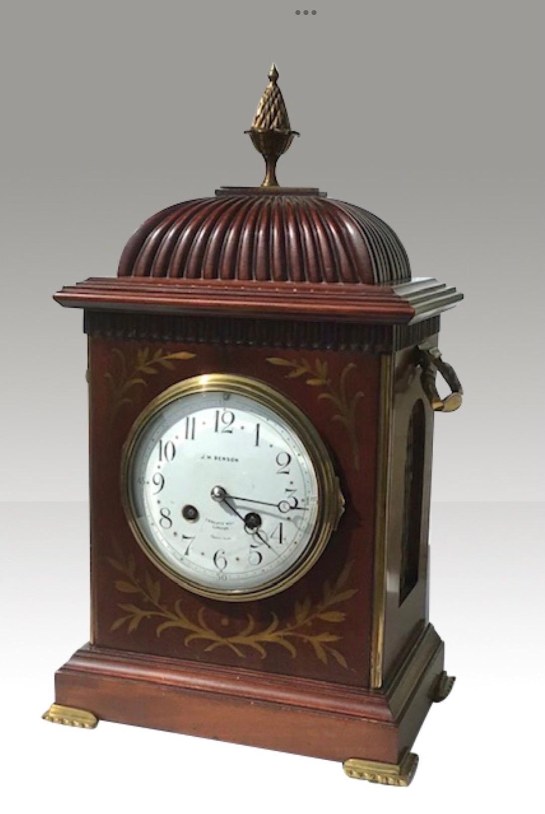 Antique Mahogany Bracket Mantel Clock at 1stDibs