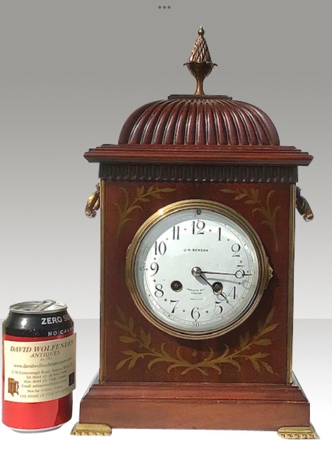 Antique Mahogany Bracket Mantel Clock at 1stDibs