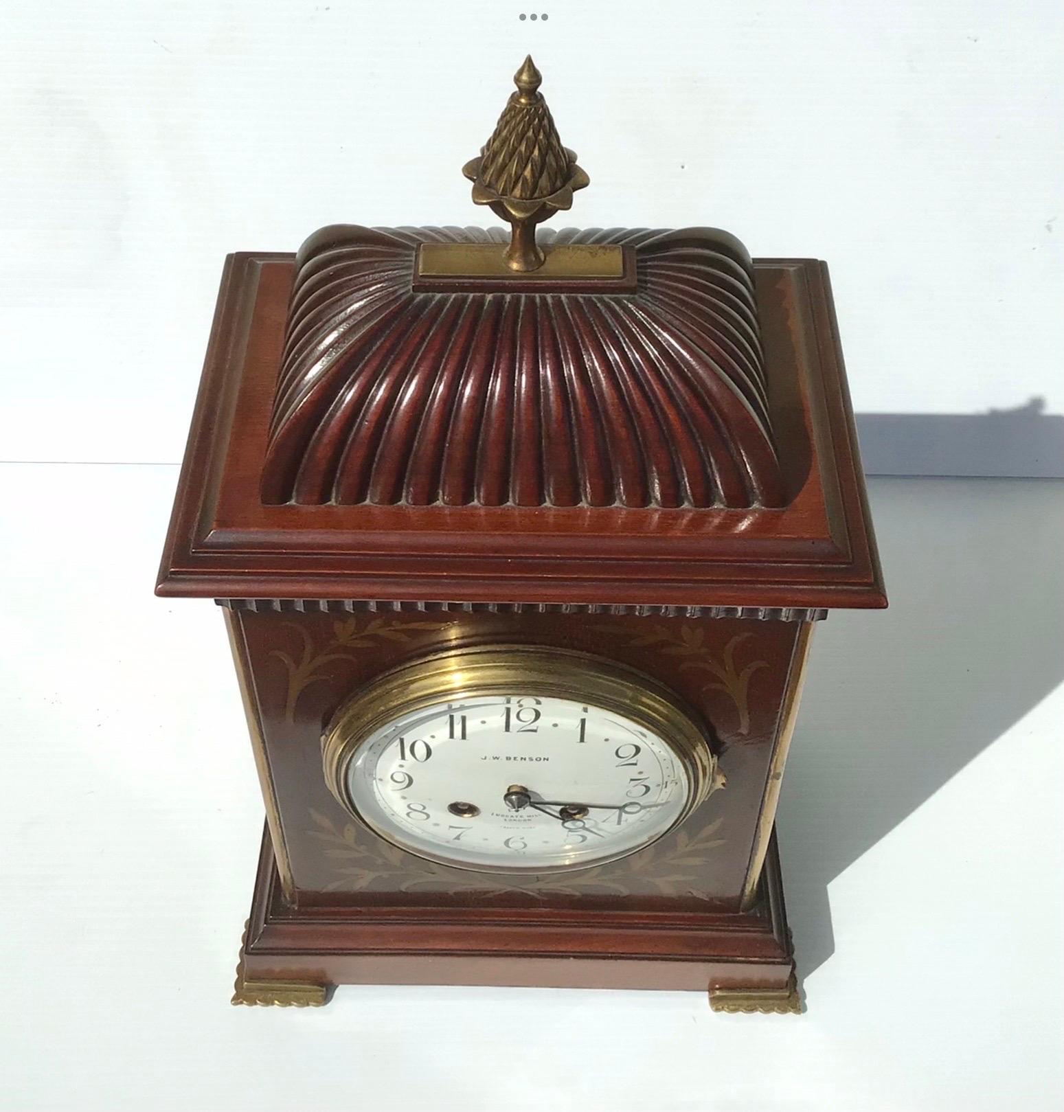 Antique Mahogany Bracket Mantel Clock at 1stDibs