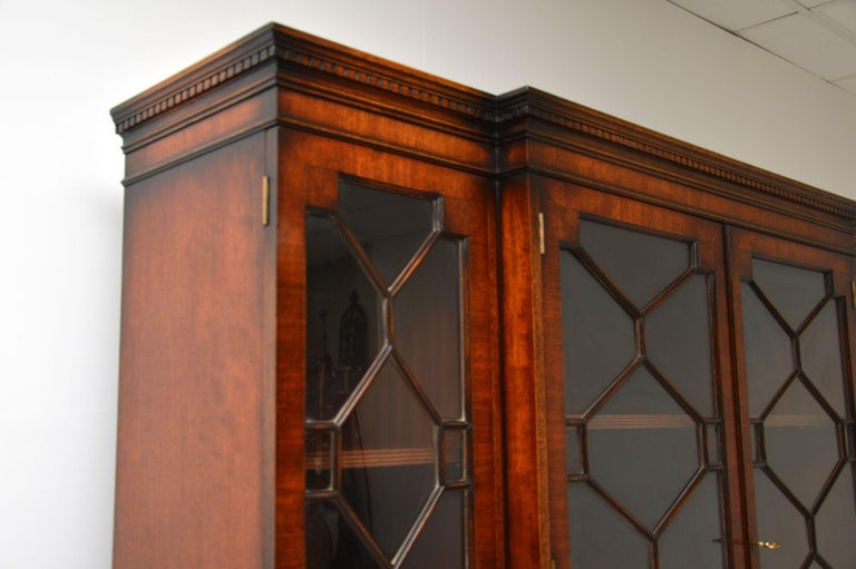 Antique Mahogany Breakfront Bookcase For Sale at 1stDibs | antique ...