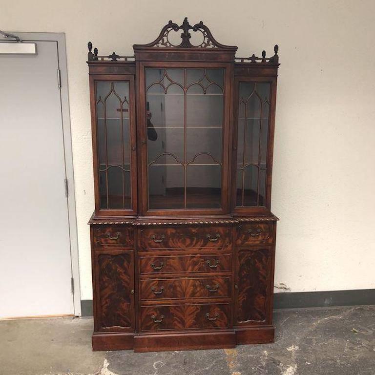 Antique Mahogany Breakfront Cabinet For Sale at 1stDibs | antique ...