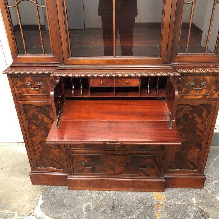 Antique Mahogany Breakfront Cabinet For Sale at 1stDibs | antique ...