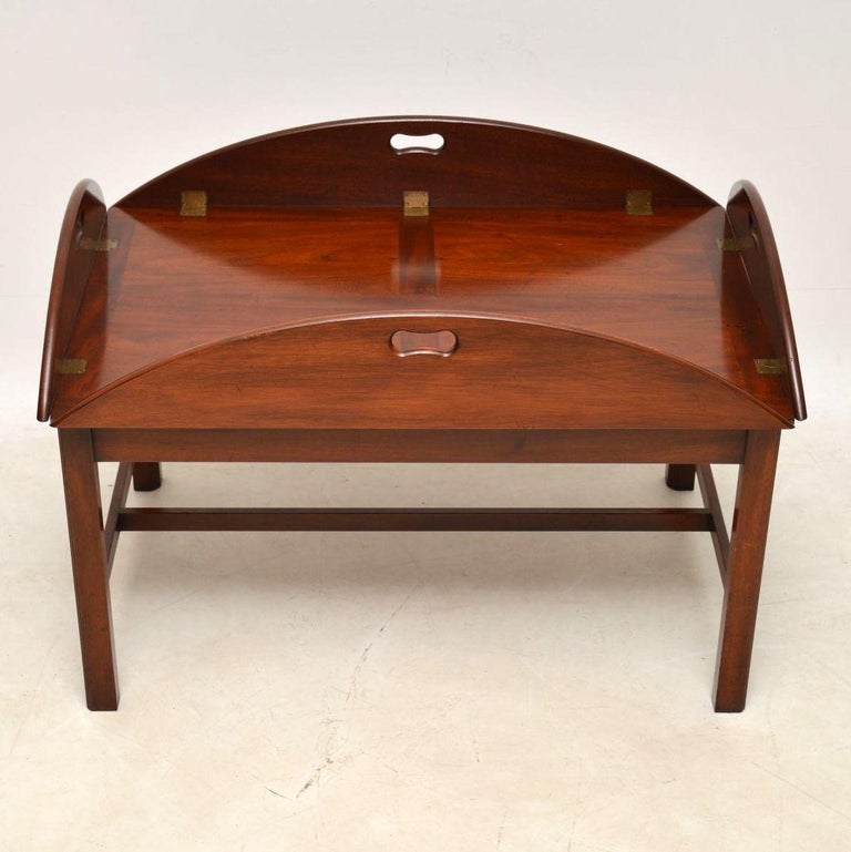Antique Mahogany Butlers Tray Top Coffee Table at 1stDibs