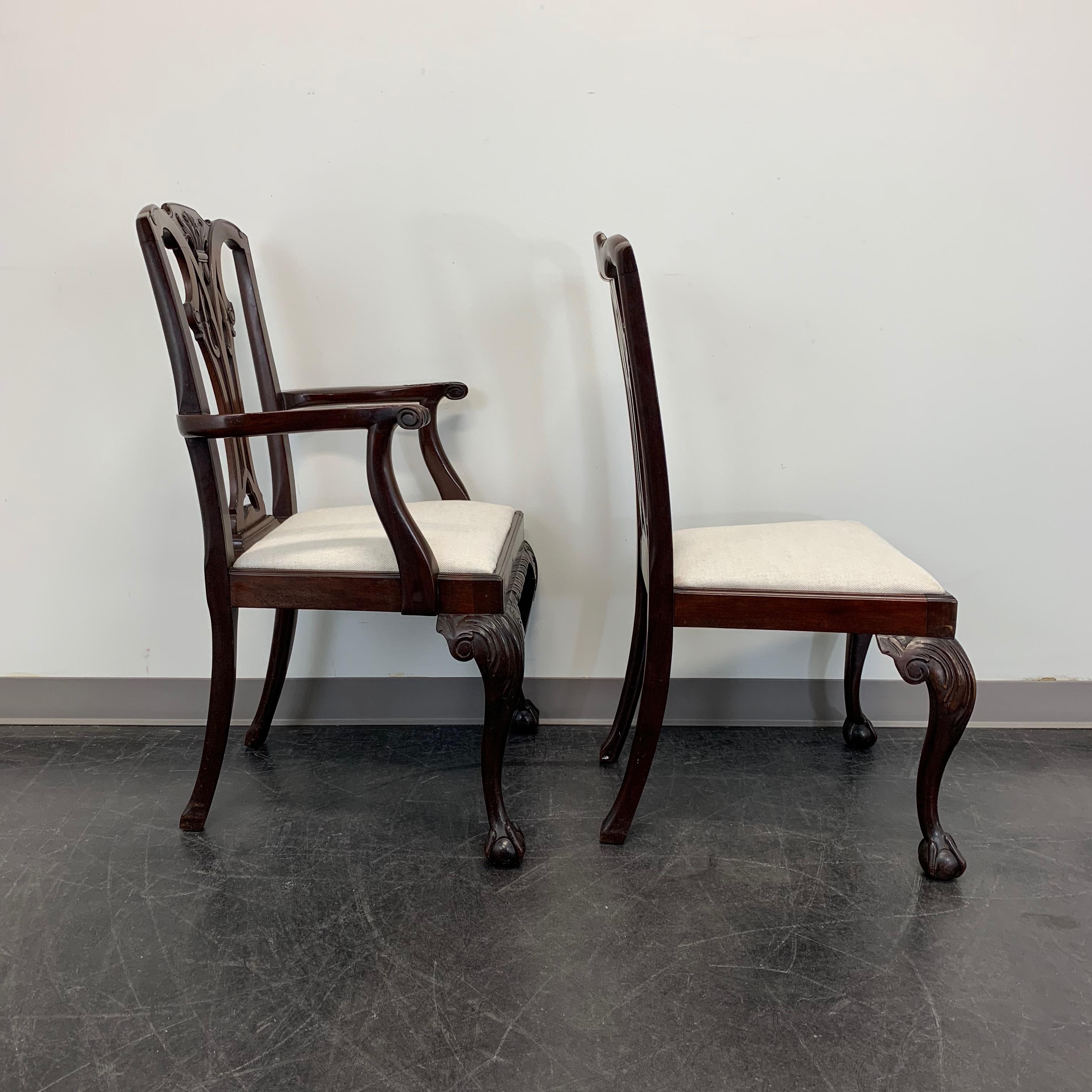Antique Mahogany Chippendale Ball Claw Dining Chairs by Pratt Bros ...