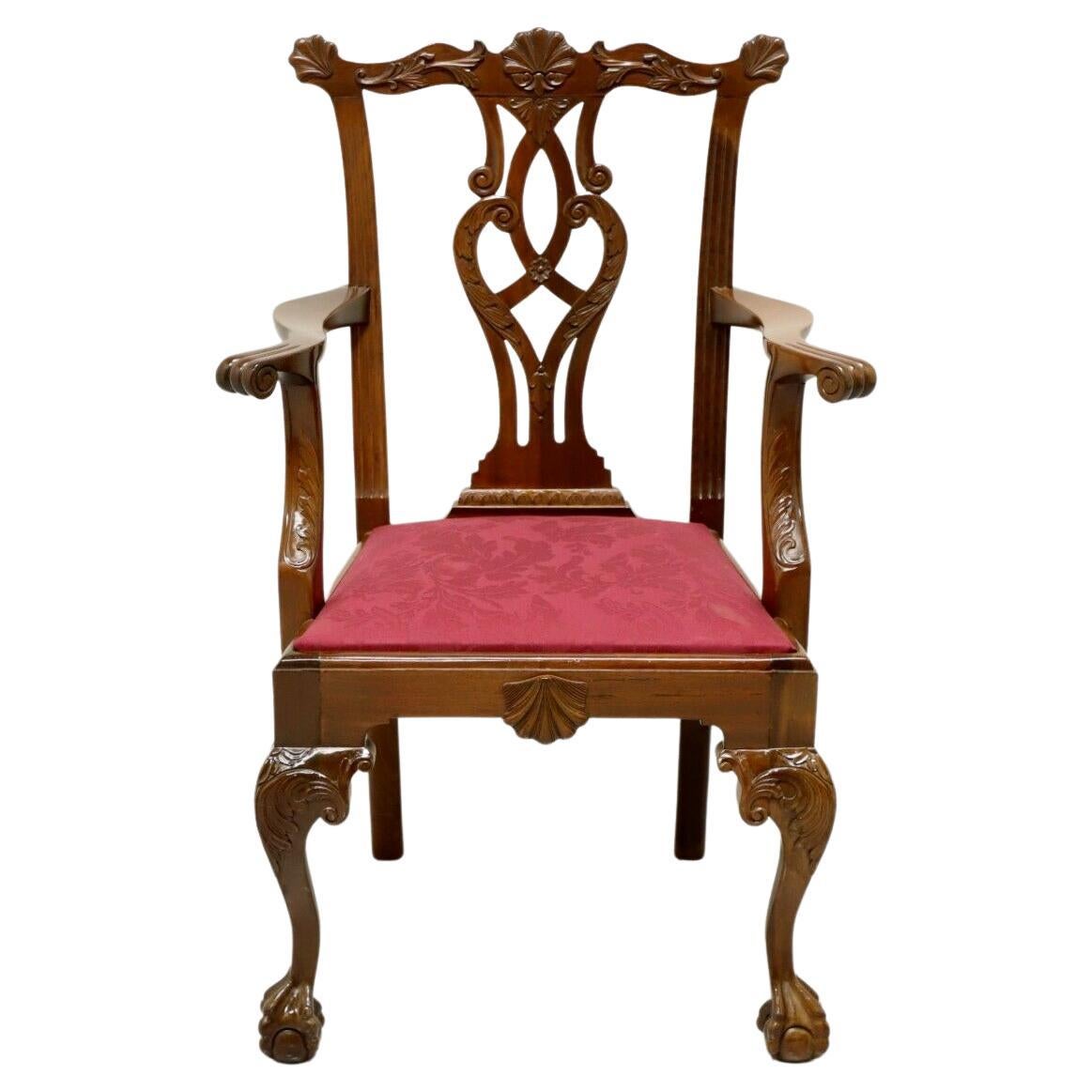 Mahogany Gooseneck Armchair at 1stDibs | gooseneck arm chair, gooseneck ...