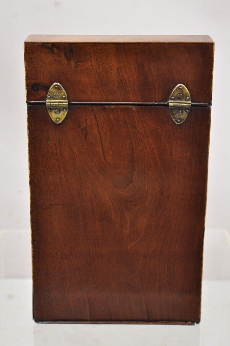 Antique Mahogany George III Georgian Antique Inlaid Knife Box For Sale ...