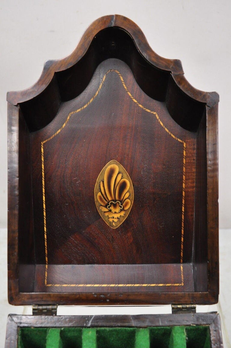 Antique Mahogany George III Georgian Antique Inlaid Knife Box For Sale ...