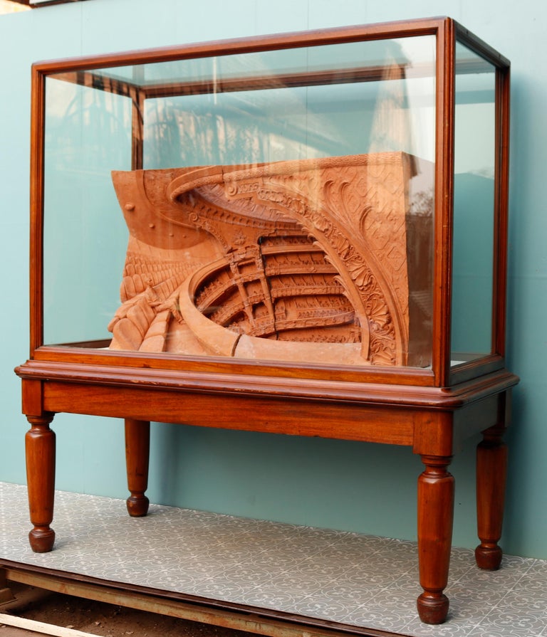 Antique Mahogany Glazed Museum Display Cabinets at 1stDibs