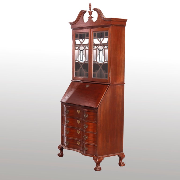 Antique Mahogany Governor Winthrop Secretary Desk Circa 1940 at 1stDibs ...