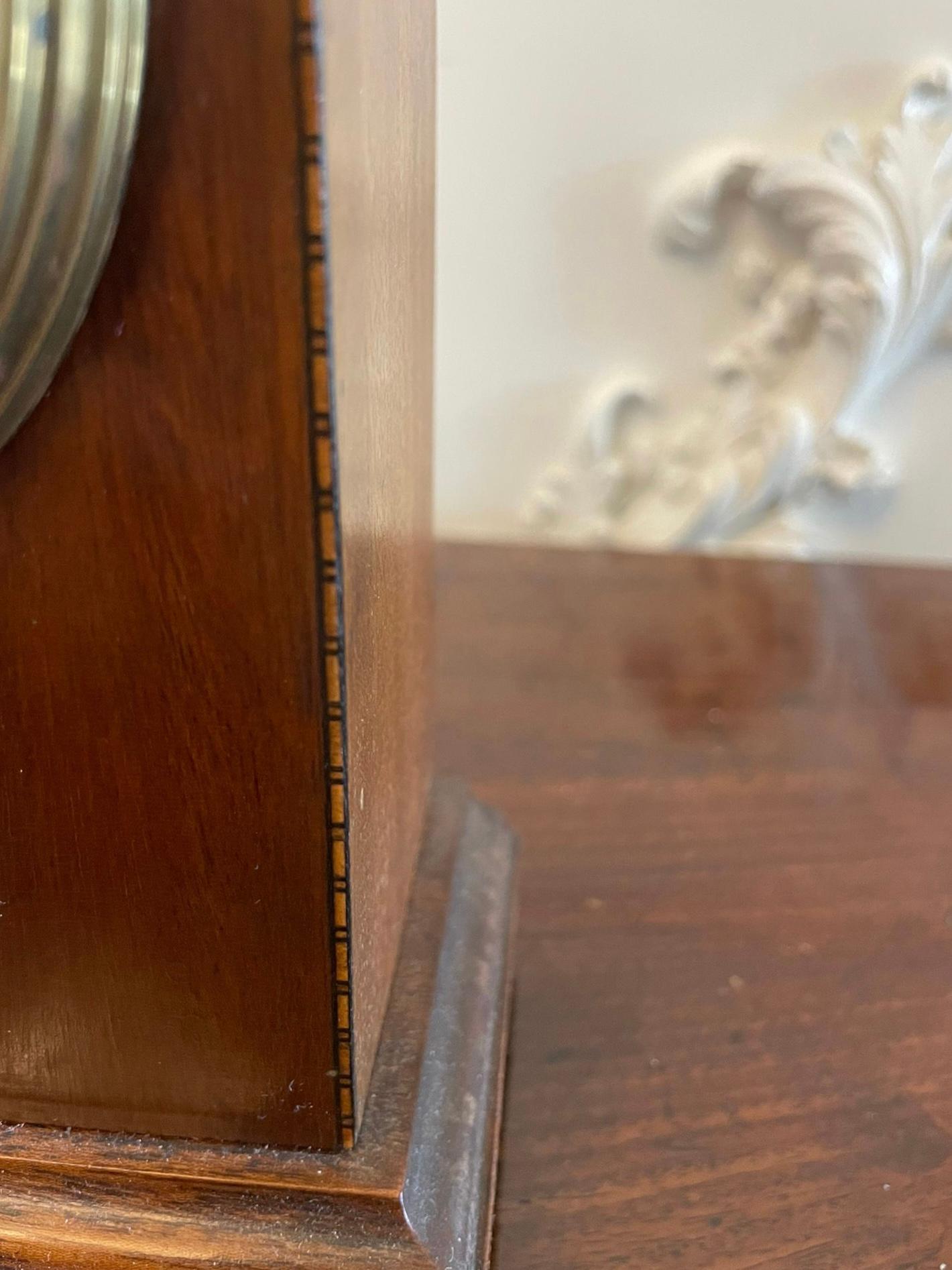 Antique Mahogany Inlaid Mantle Clock by Mappin and Webb at 1stDibs