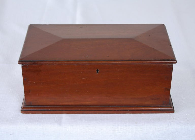 Antique Mahogany Jewelry Box with Shaped Top at 1stDibs | antique ...