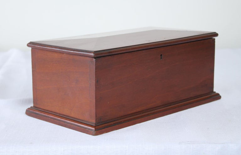 Antique Mahogany Jewelry Box with Shaped Top at 1stDibs | antique ...