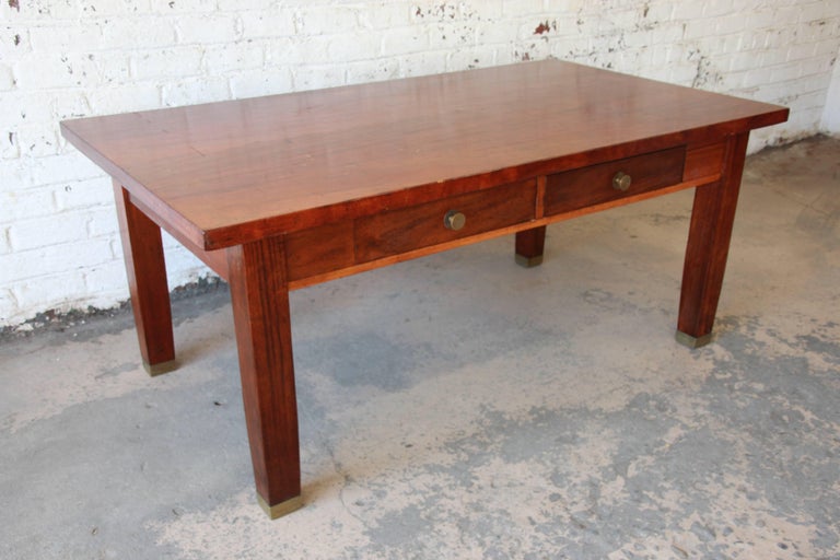 Antique Mahogany Library Table, circa 1900 at 1stDibs