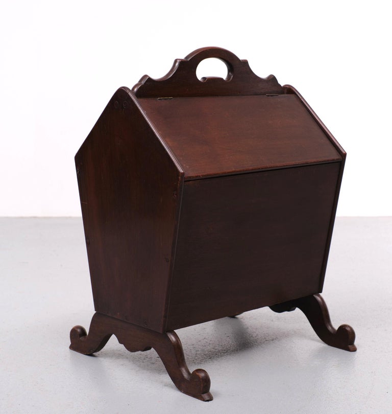 Antique Mahogany Magazine Holder 1870s Holland For Sale at 1stDibs