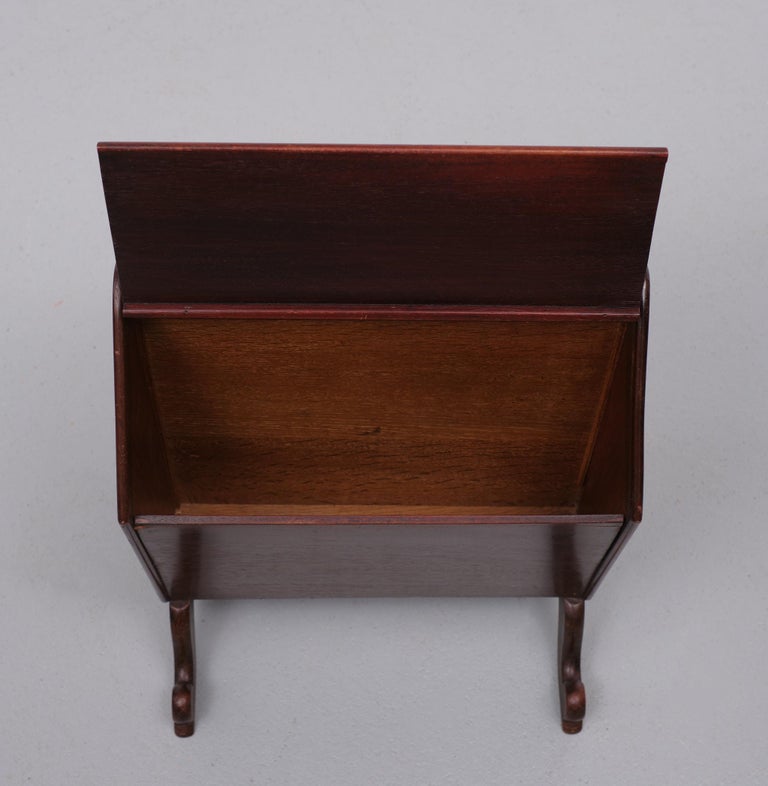 Antique Mahogany Magazine Holder 1870s Holland For Sale at 1stDibs