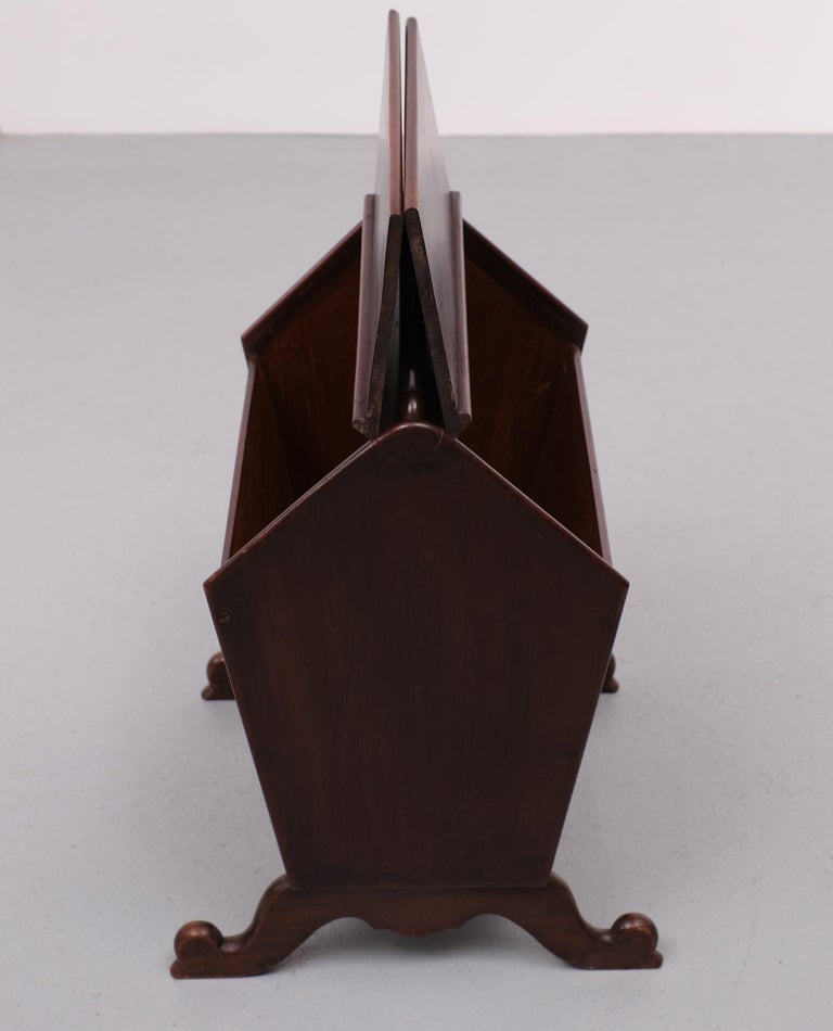 Antique Mahogany Magazine Holder 1870s Holland For Sale at 1stDibs