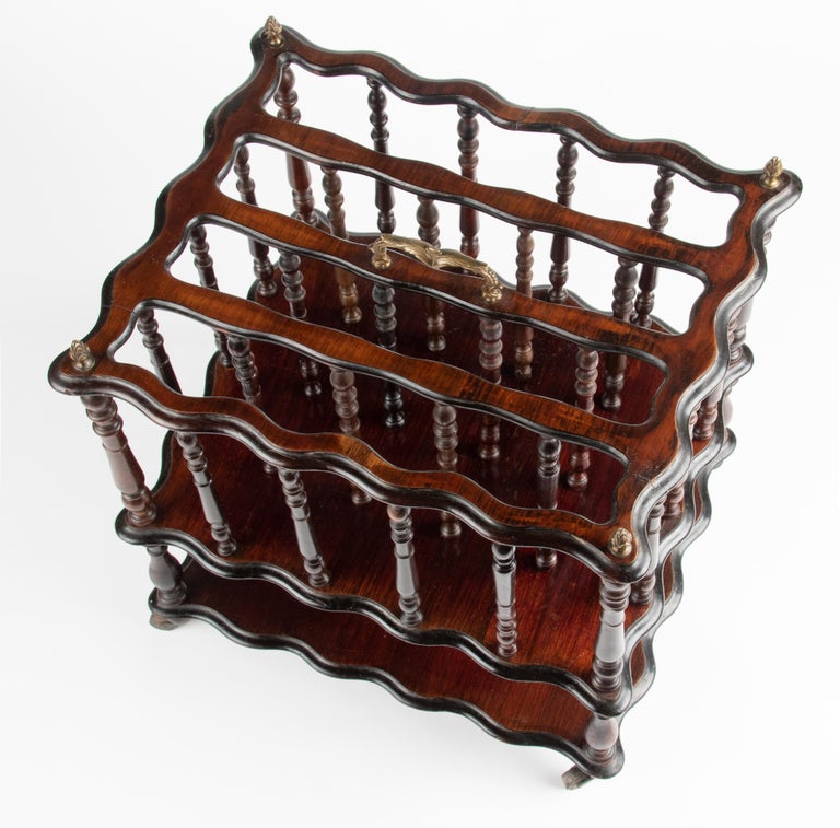 Antique Mahogany Magazine Stand For Sale at 1stDibs