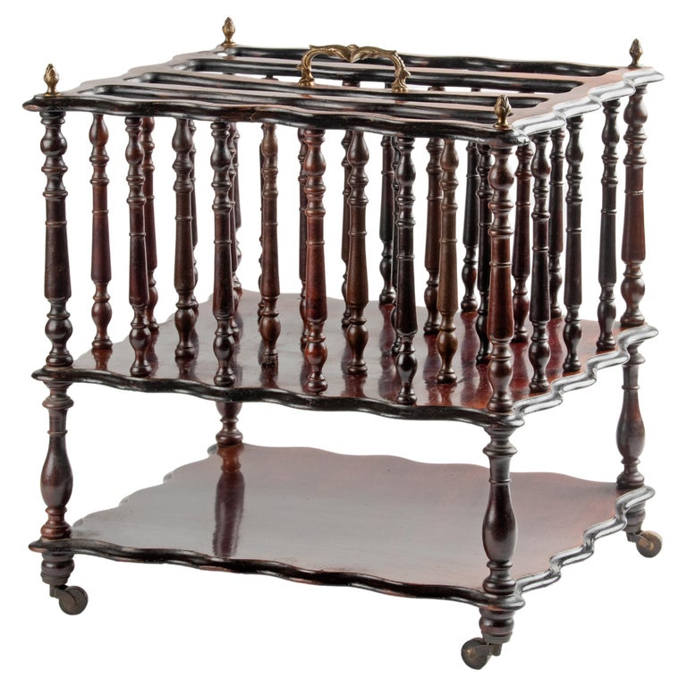 Antique Mahogany Magazine Stand For Sale at 1stDibs