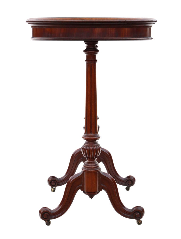 Antique Mahogany Occasional Side Centre Window Stretcher Table at 1stDibs