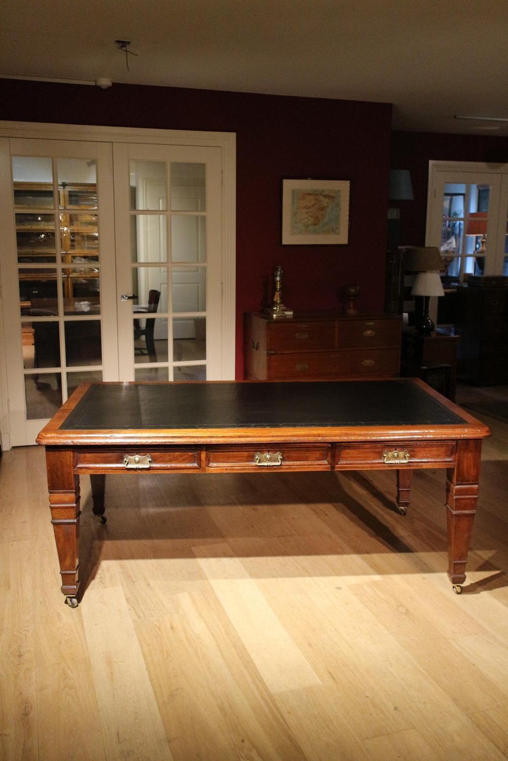 Antique Mahogany Partners Writing Table at 1stDibs