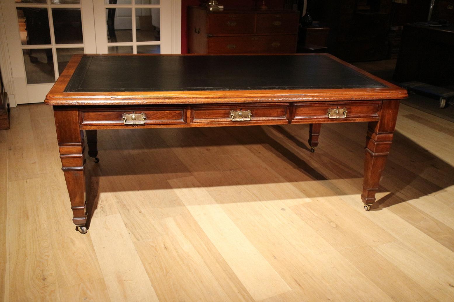 Antique Mahogany Partners Writing Table at 1stDibs