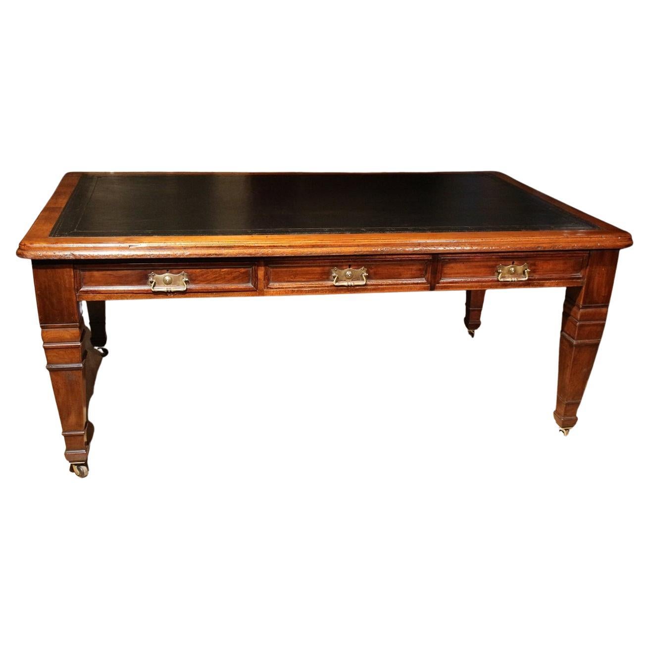 Antique Mahogany Partners Writing Table at 1stDibs