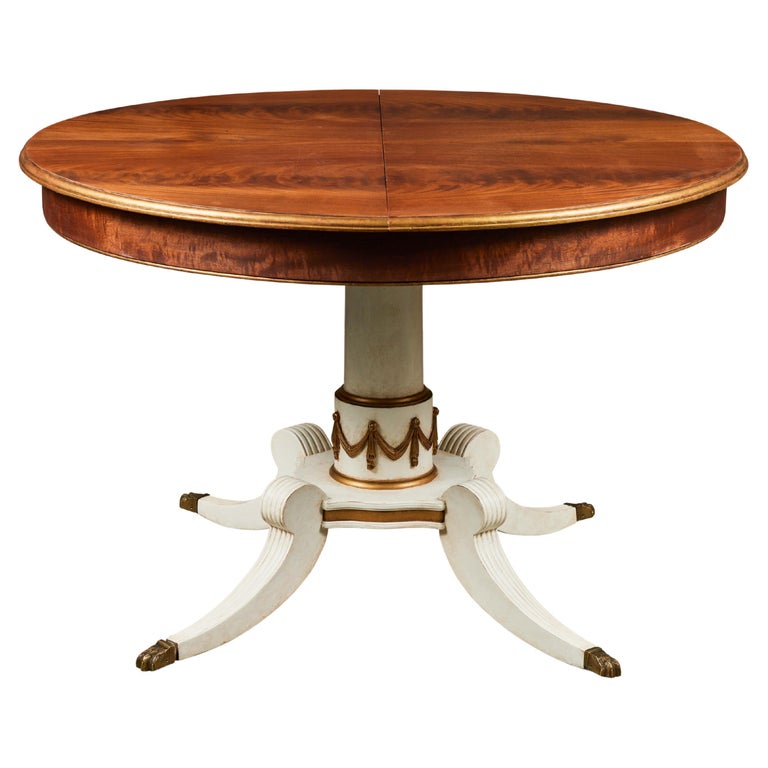 Antique Mahogany Pedestal Dining Table at 1stDibs