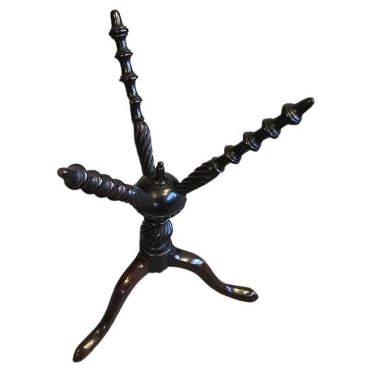 Antique Mahogany Plate Stand For Sale at 1stDibs