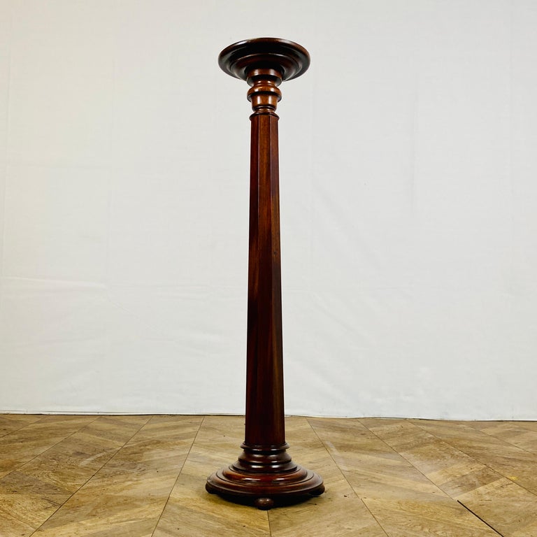 Antique Mahogany Tall Torchere Stand, 1900s For Sale at 1stDibs