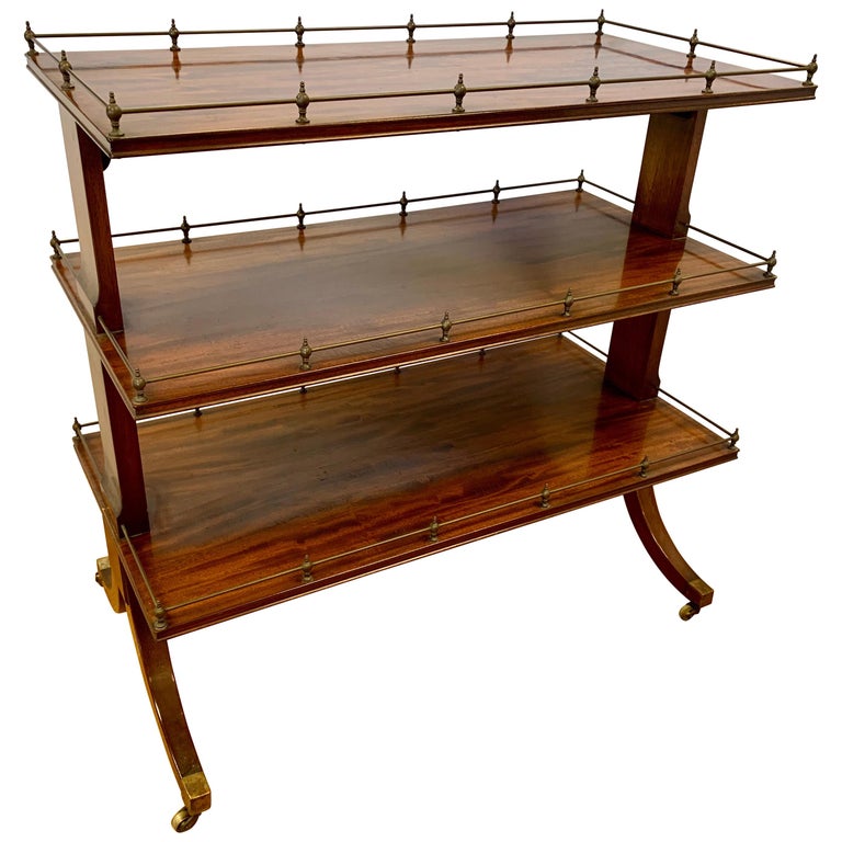 Antique Mahogany Tea Dessert Trolley Bar Cart at 1stDibs