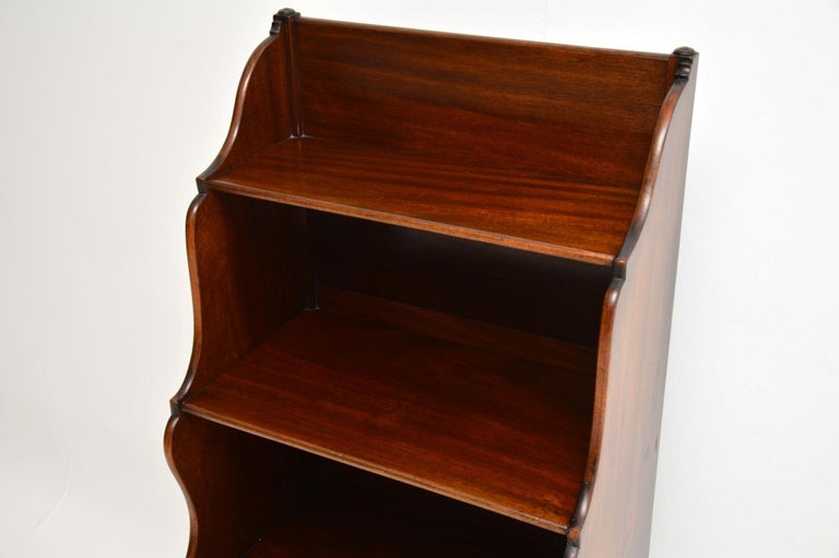 Antique Mahogany Waterfall Bookcase For Sale at 1stDibs