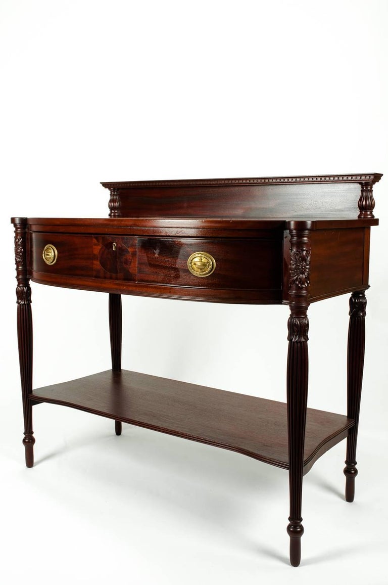 Antique Mahogany Wood Freestanding Wall or Console Table at 1stDibs