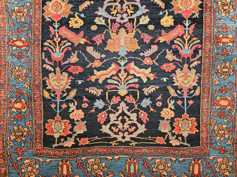 Antique Persian Malayer Area Rug, 4' 6" x 6' 3" For Sale at 1stDibs
