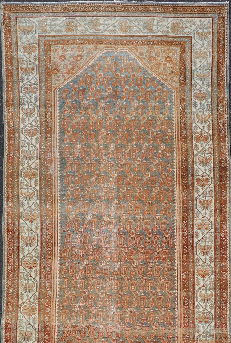 Antique Malayer Persian Gallery Runner with All Over Paisley Design For ...