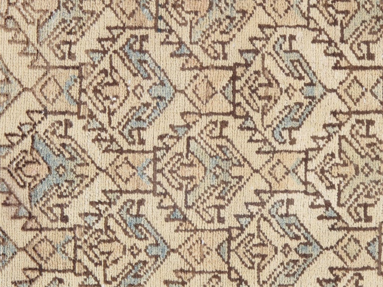 Antique Malayer Runner, Handmade Oriental Rug Ivory, Gray, Taupe ...