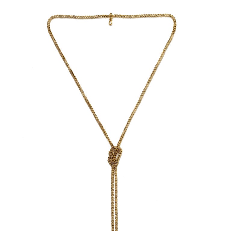 Antique Maltese Gran Spinat 18ct Gold Stars Link Long Chain, circa 1830 ...
