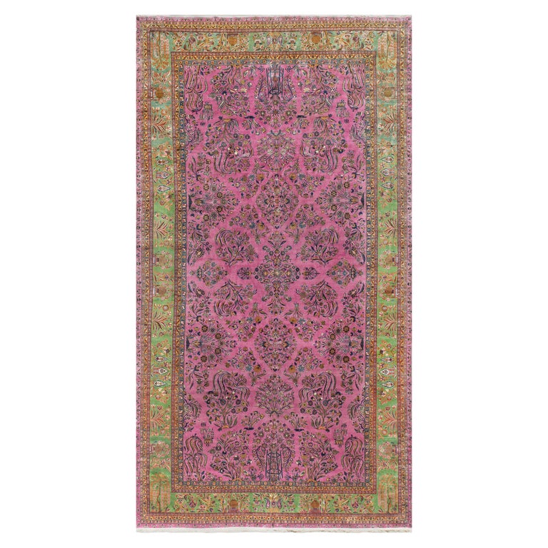 Antique Manchester Kashan Rug, circa 1900 10' x 19'1 at 1stDibs