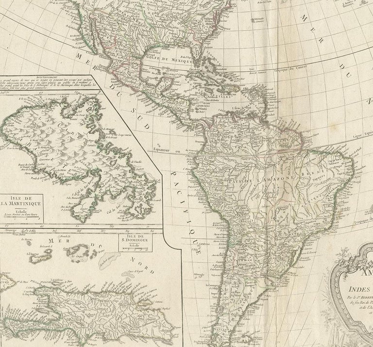 Antique Map of America by Vaugondy, 1778 For Sale at 1stDibs