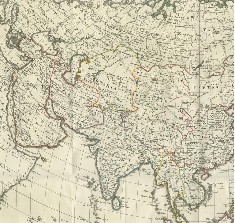 Antique Map of Asia by Ferrario '1815' For Sale at 1stDibs
