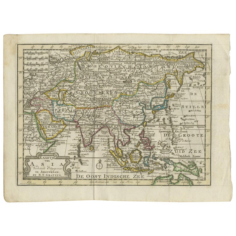 Antique Map of Asia by Keizer and de Lat, 1788 at 1stDibs