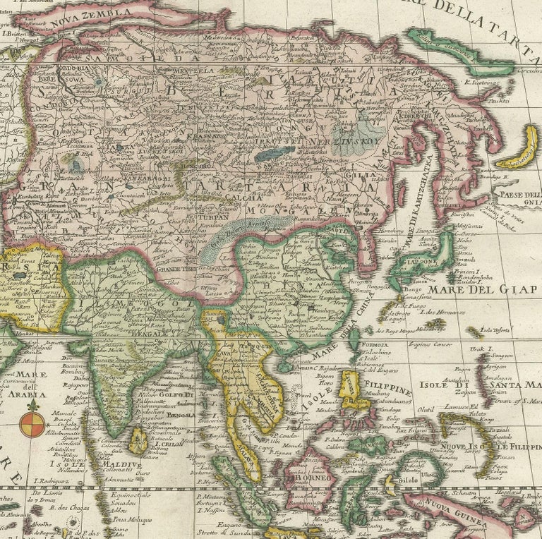 Antique Map of Asia by Tirion 'c.1760' For Sale at 1stDibs | asia 1760