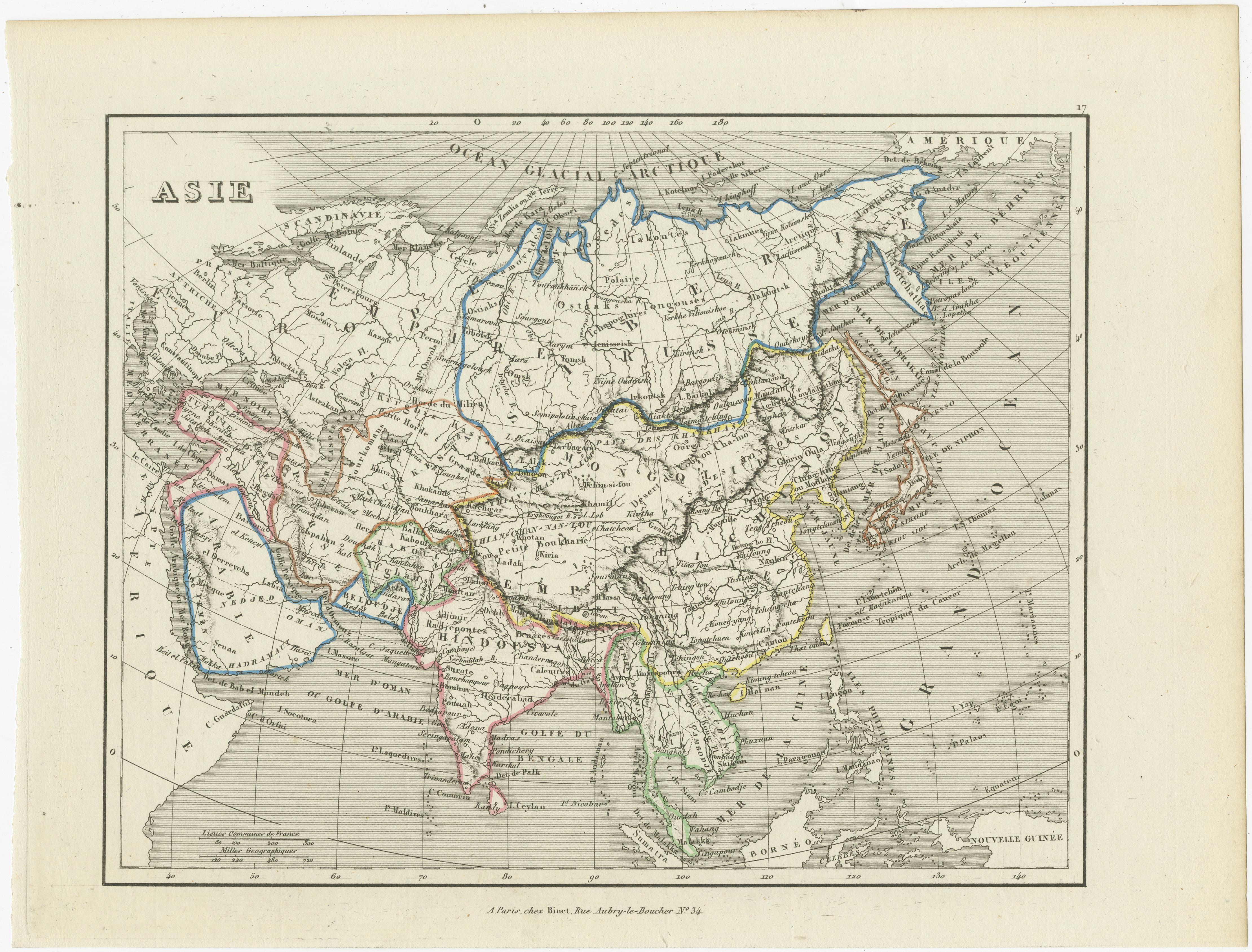 Antique Map of Asia, Continent at 1stDibs | original continent